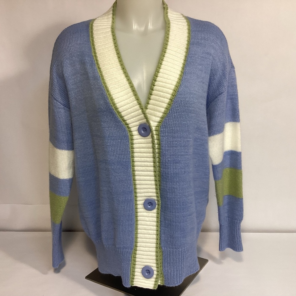 Mm By My Michelle Womens Periwinkle Blue Cardigan Swe… - Gem